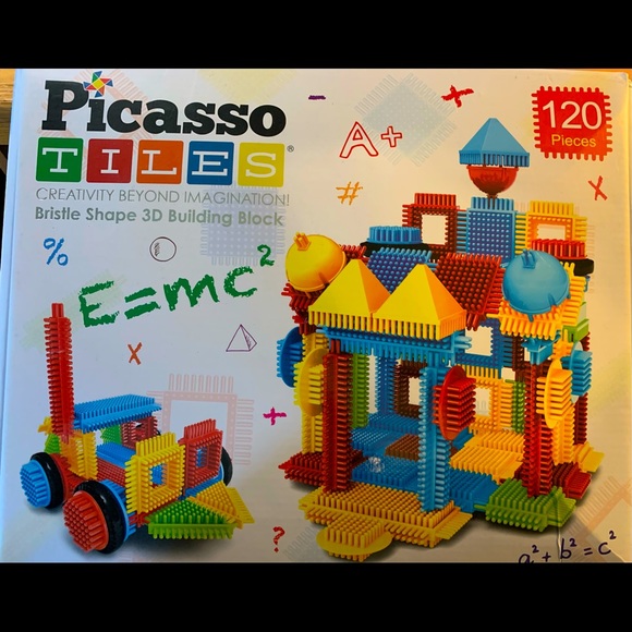Picasso Tiles | Toys | Piscasso 2 Piece Bristle Shape 3d Building ...